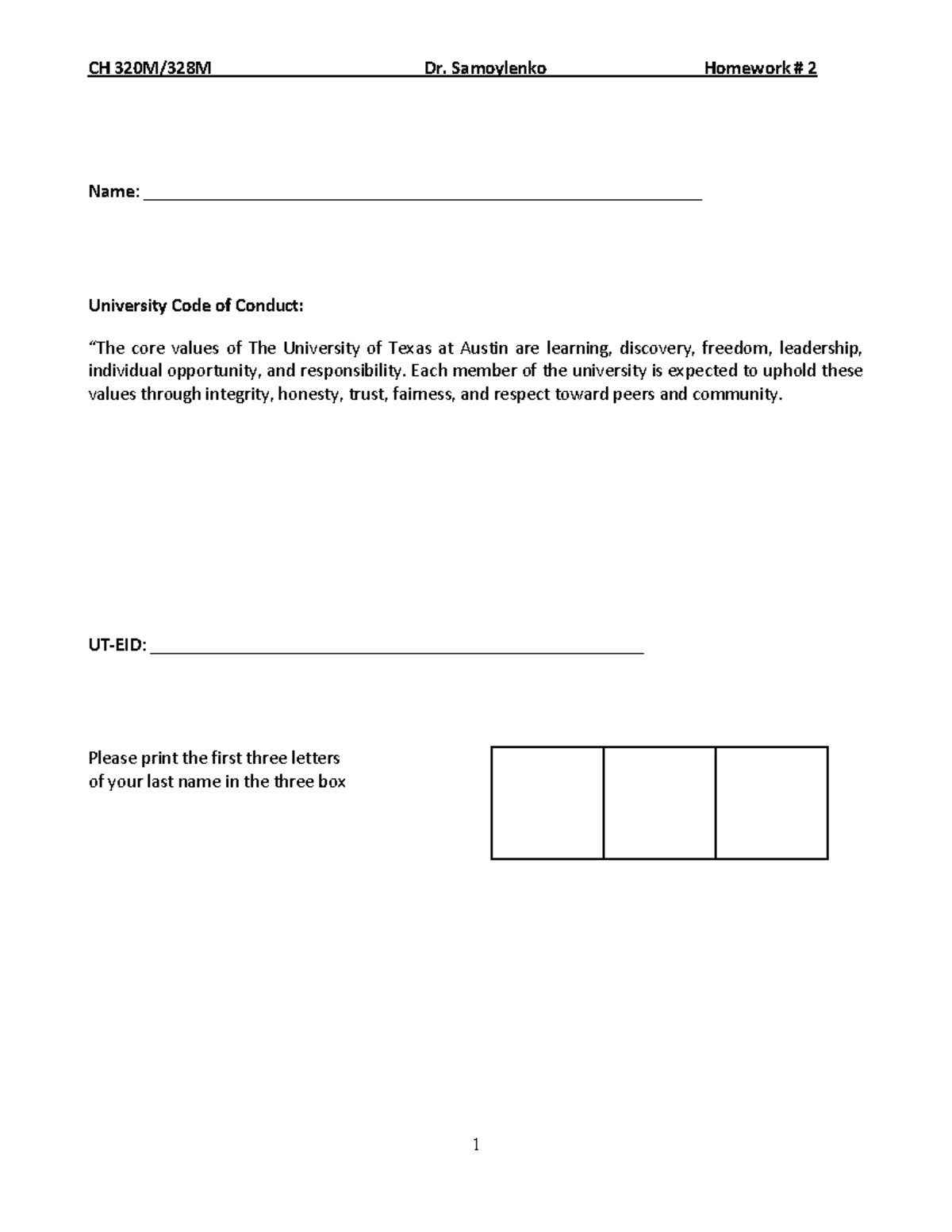 2019 Fall CH 320MH2 - asdf - Name