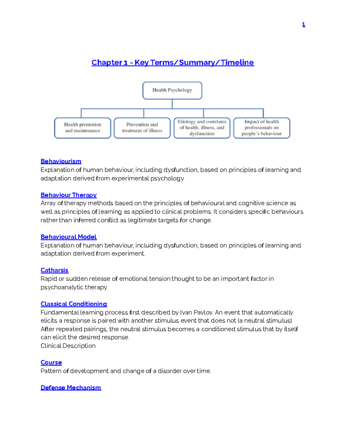 Chapter 1 - HP - Helpful notes - Chapter 1 - Key Terms/Summary/Timeline ...