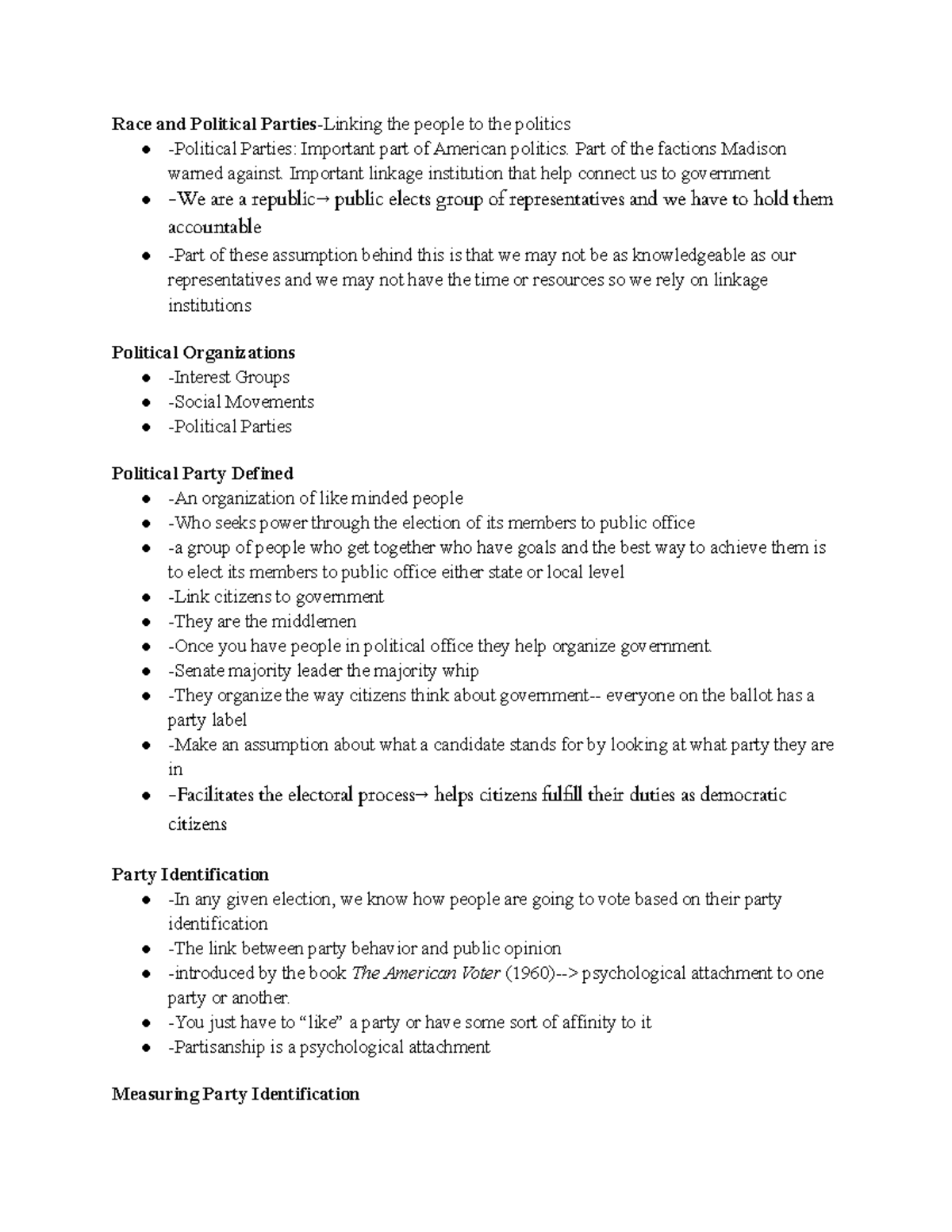 African-American Politics Notes Exam 1 - Race and Political the people ...