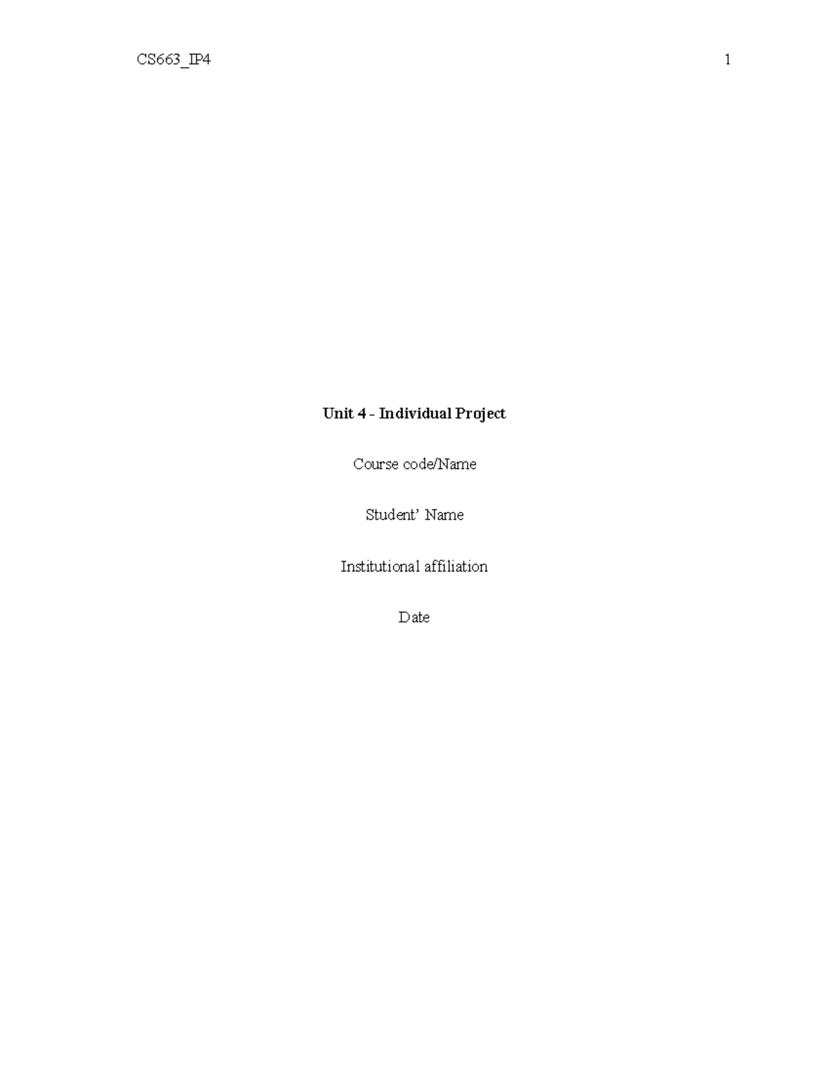 Yourname CS663 IP4 - Individual project 4 - Unit 4 - Individual Project ...