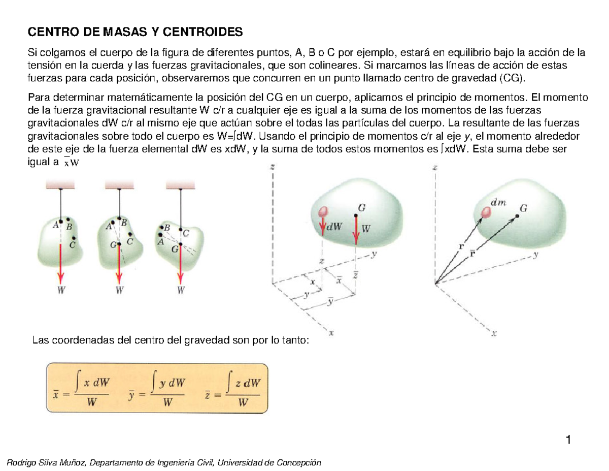 Centroides de Inercia - copia - CENTRO DE MASAS Y CENTROIDES Si ...