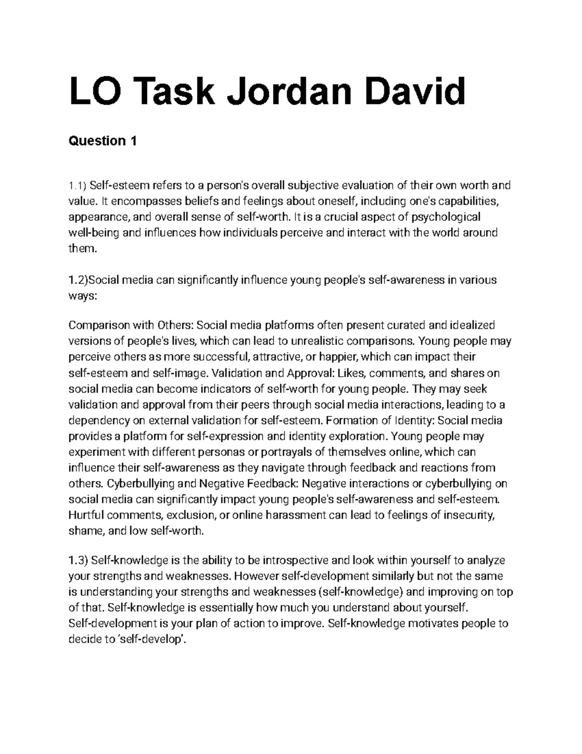 LO Task Jordan David - Google Docs - LO Task Jordan David Question 1 ...