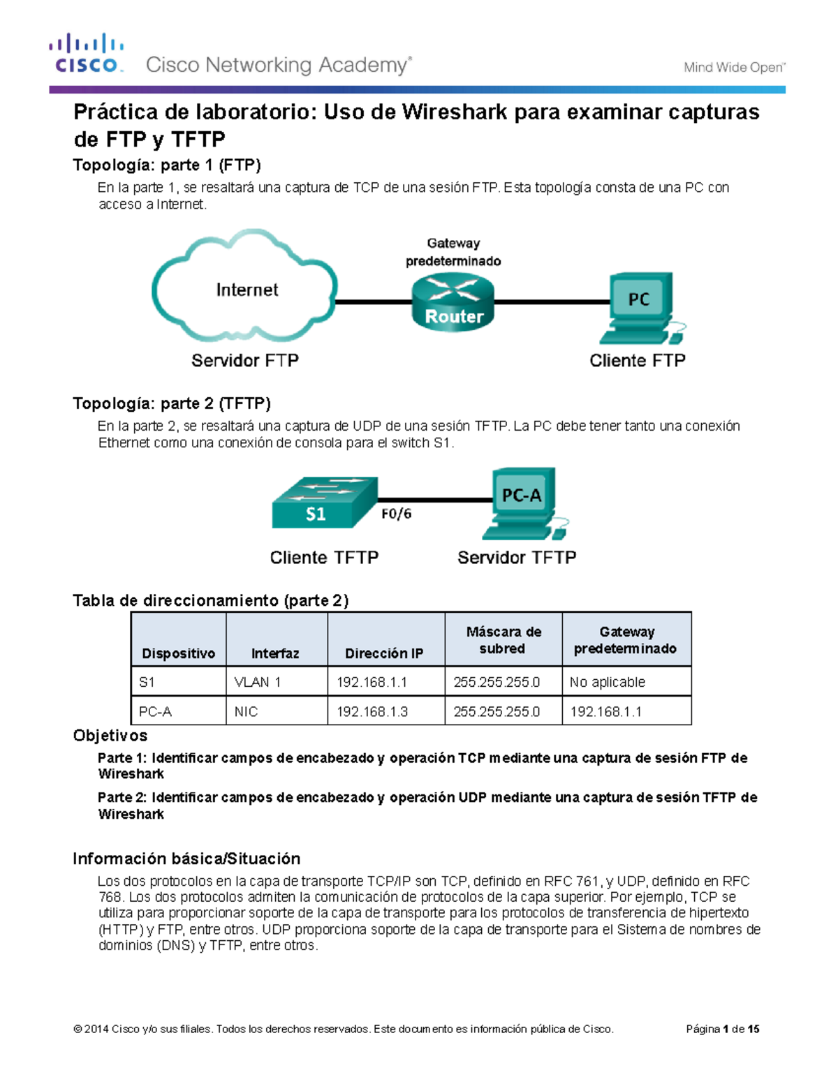 283040060 7 2 4 3 Practica de laboratorio Uso de Wireshark para examinar capturas de FTP y TFTP ...