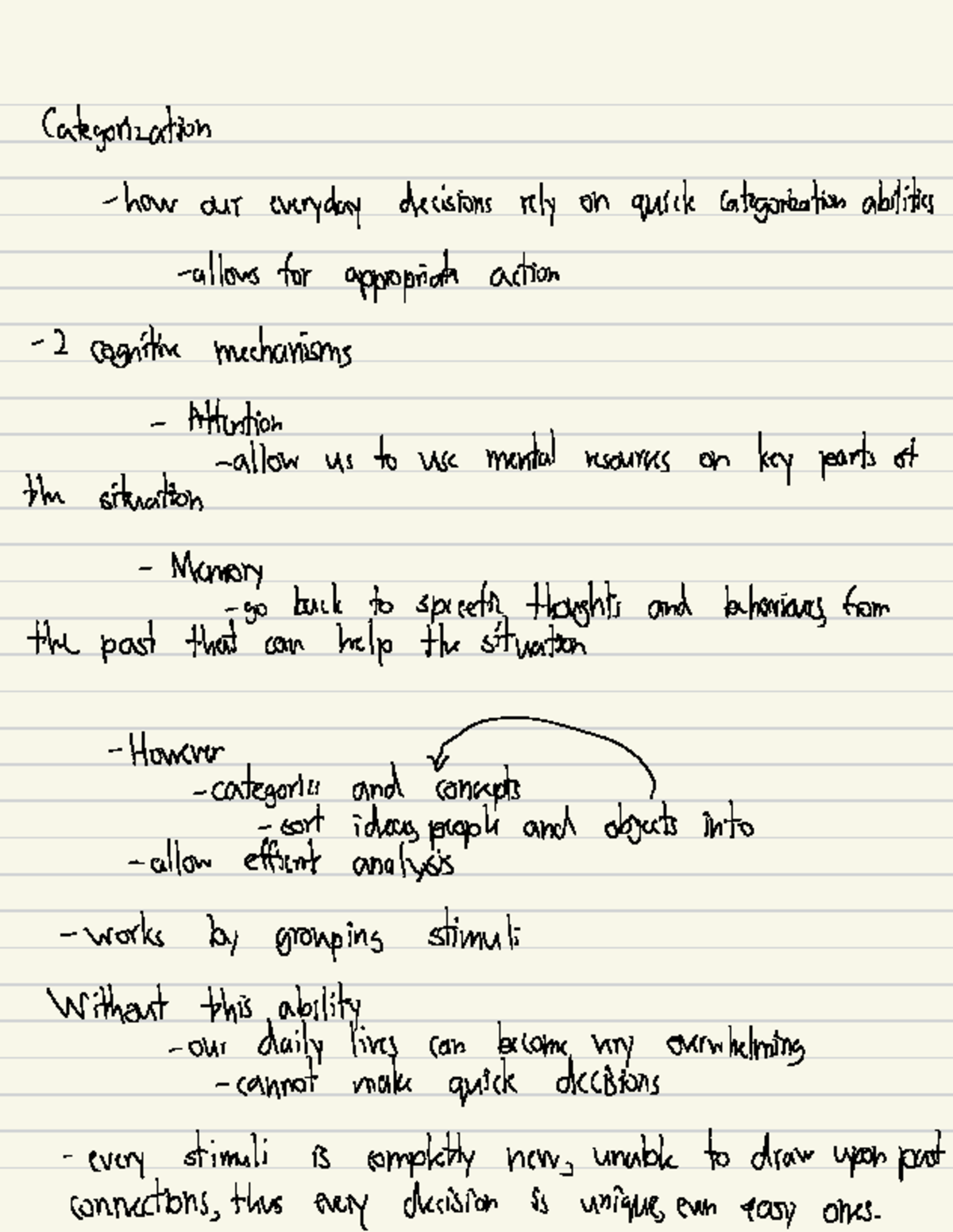 Psych Notes Categories and Concepts 2024-2023 full module ...