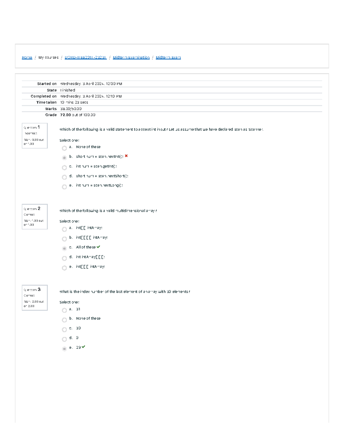 Midterm Exam: UGRD-ITE6201F Computer Programming 2 - Home / My courses ... Midterm Exam: UGRD-ITE6201F Computer Programming 2 - Home / My courses ...