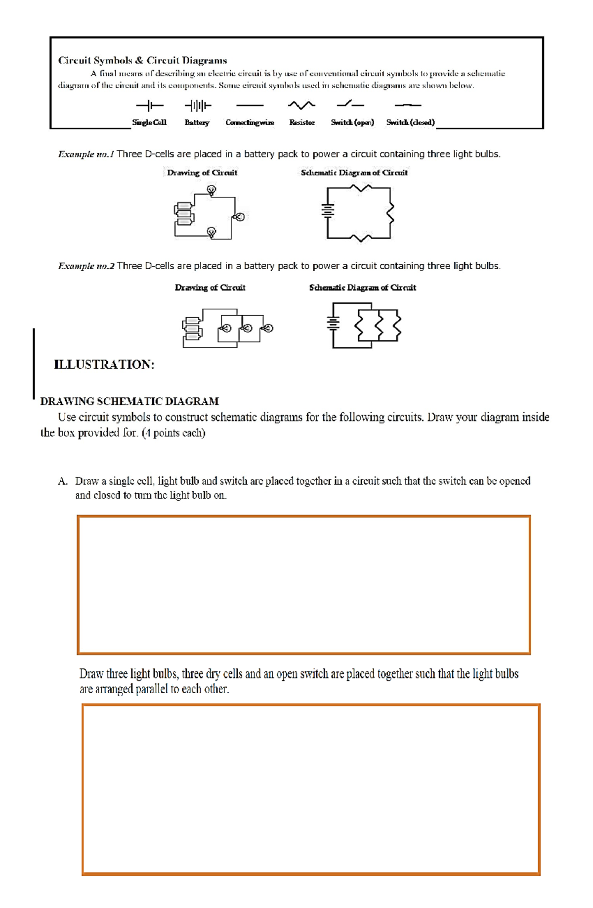 Activity g8-circuit - science - Circuit Symbols Circuit Diagrams A ...