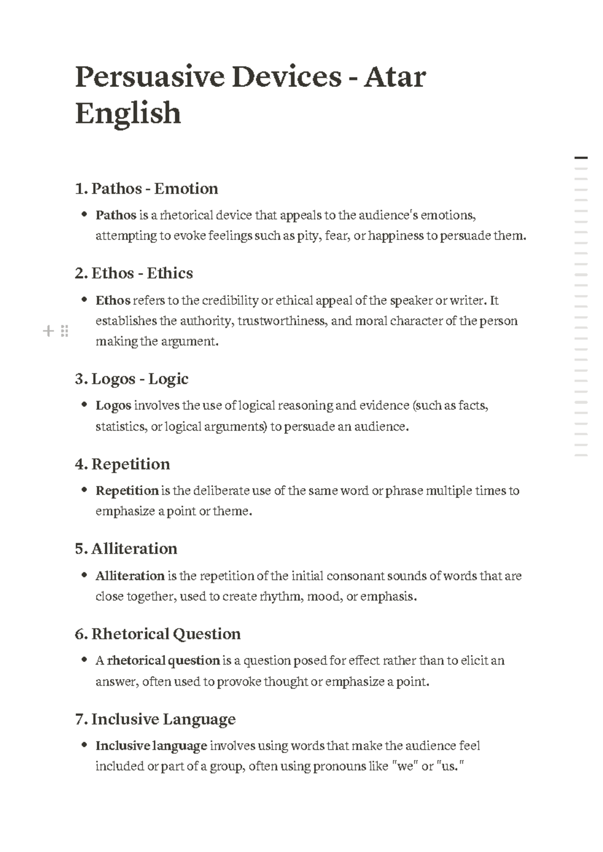 Persuasive Devices - Atar English - Pathos - Emotion • Pathos is a ...