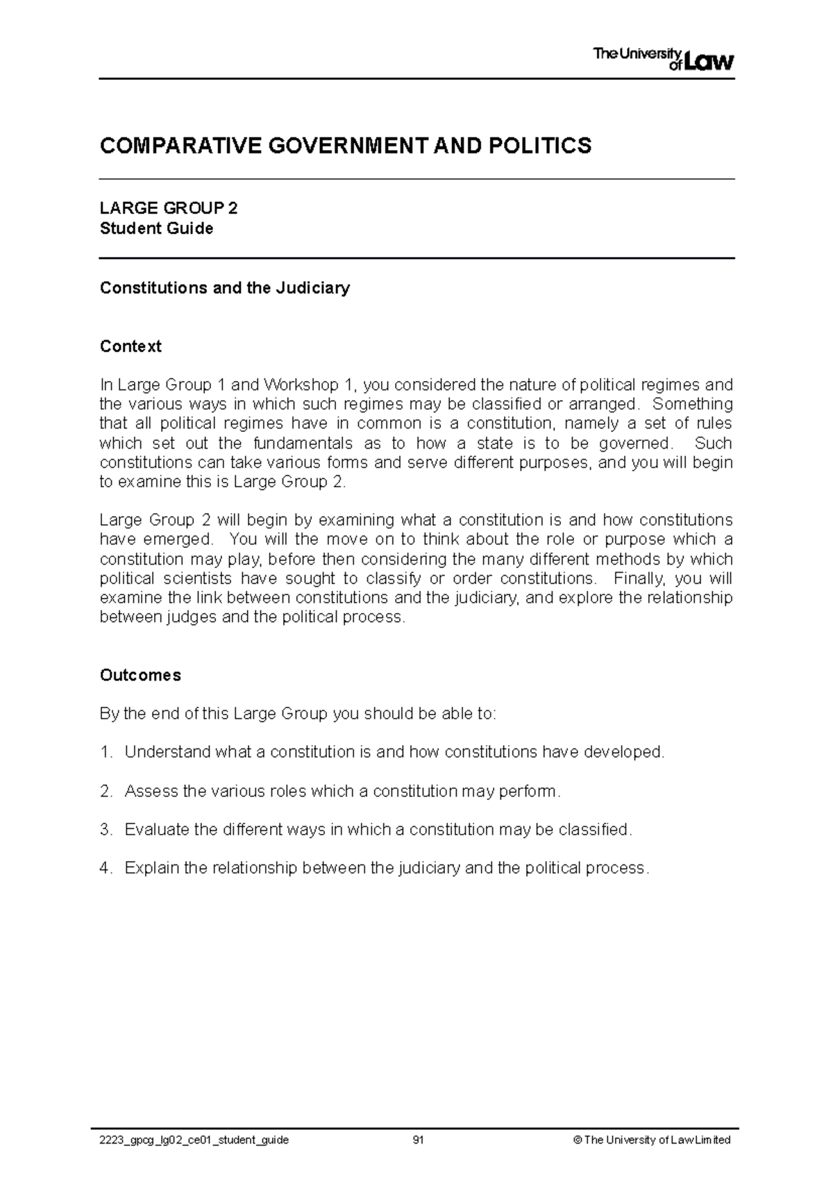 Large group 2 - COMPARATIVE GOVERNMENT AND POLITICS LARGE GROUP 2 ...