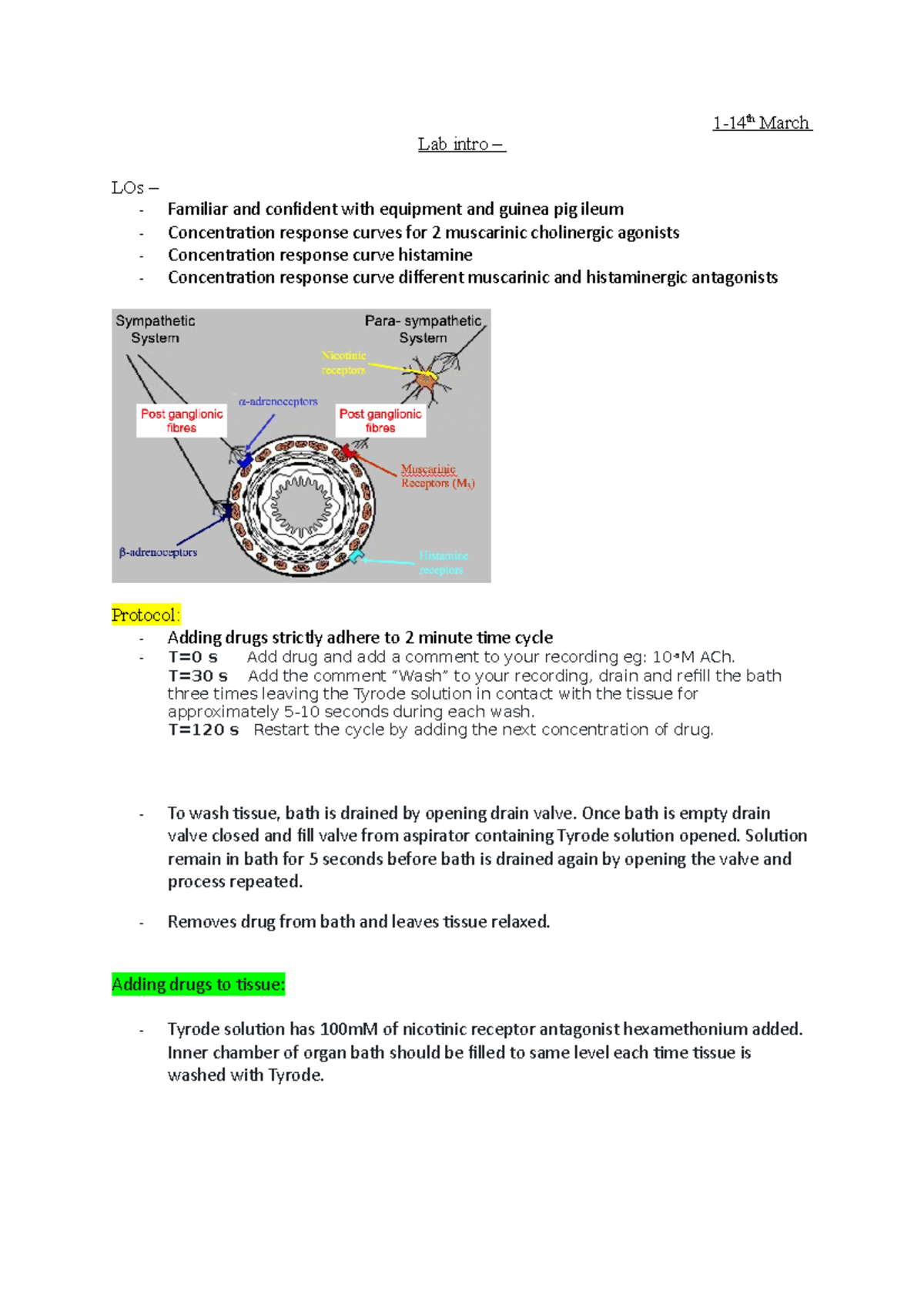 Lab intro 2 - 1 - Lab instructions - 1-14 th March Lab intro – LOs ...
