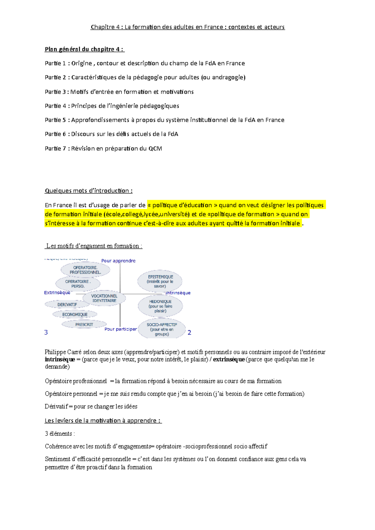 Chapitre 4 - Regroupe en détails les éléments essentiels du cours ...