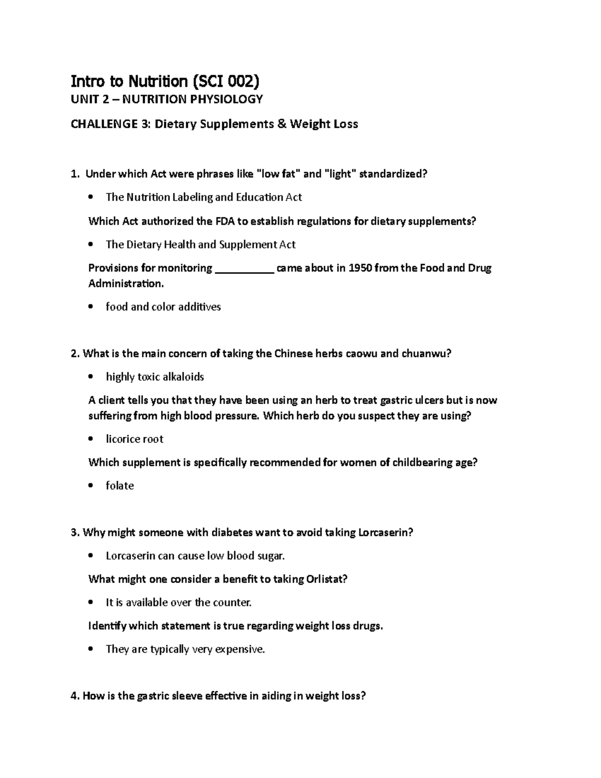 Intro to Nutri-SCI 002- Unit 2_Challenge 3 - Intro to Nutrition (SCI ...