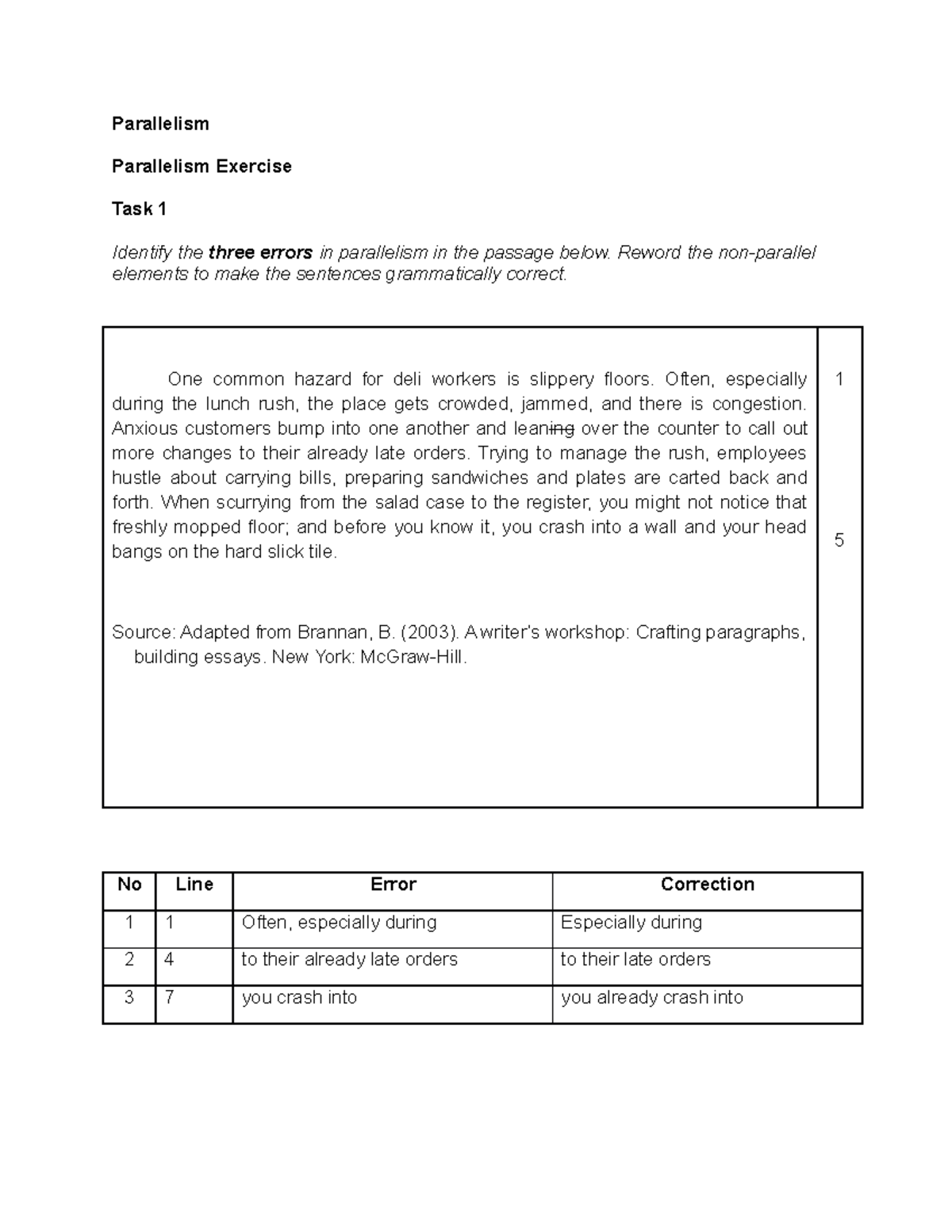 5.8 Parallelism-Task 1 and 2 - Parallelism Parallelism Exercise Task 1 ...