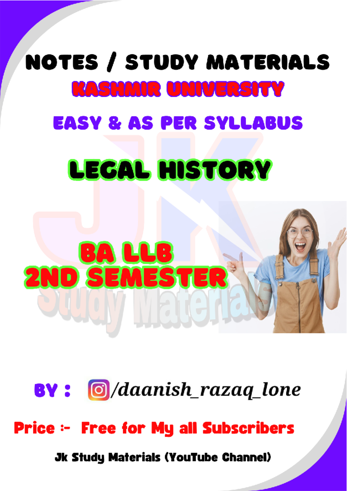 Legal History 2nd Sem BA LLB - NOTES I STUDY MATERIALS KASHMIR ...