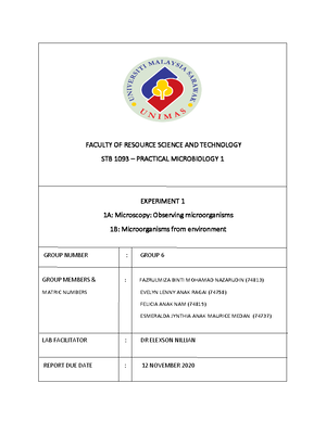 LAB Report OF Microbiology - Introduction Microorganism is an organism ...