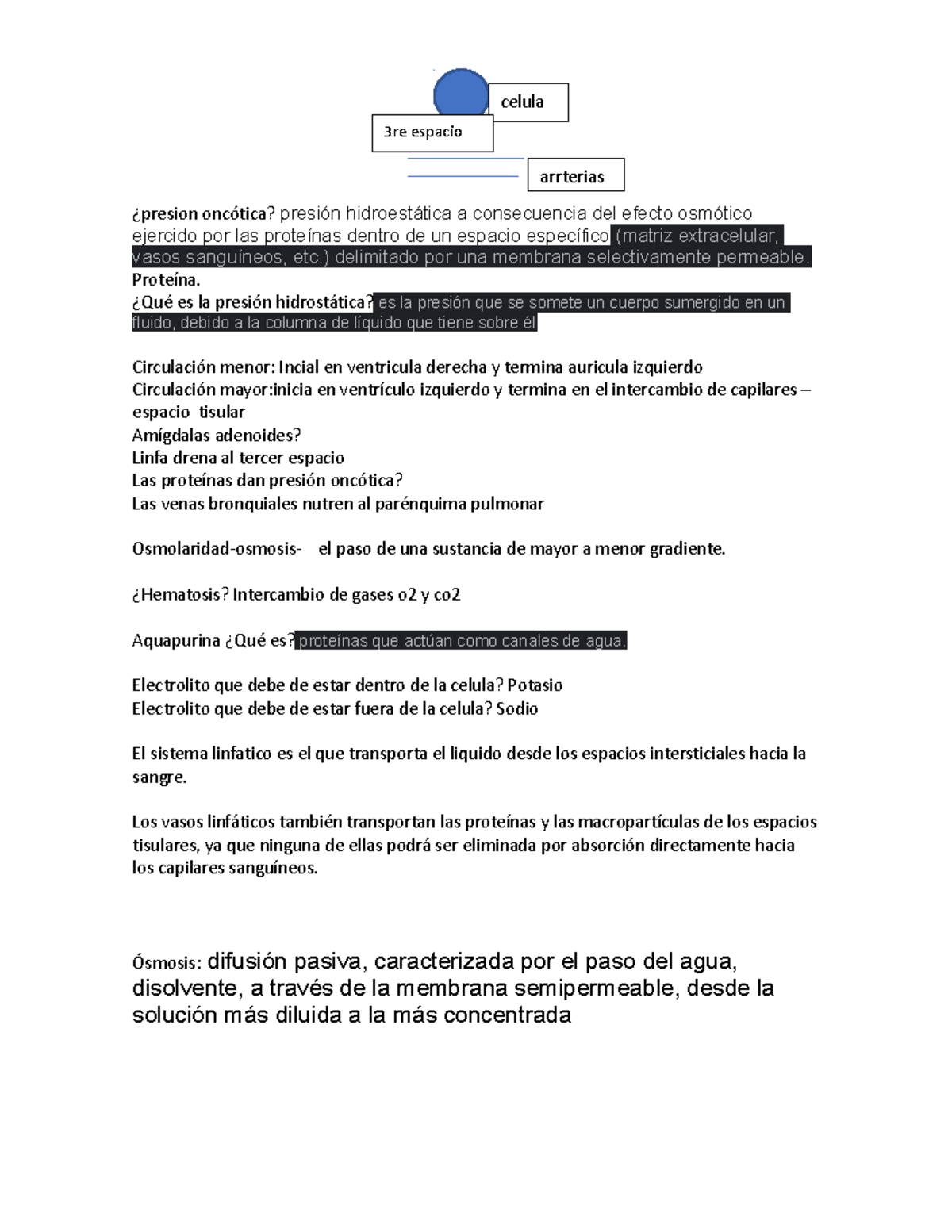 Fisio 29 agosto - ¿presion oncótica? presión hidroestática a ...