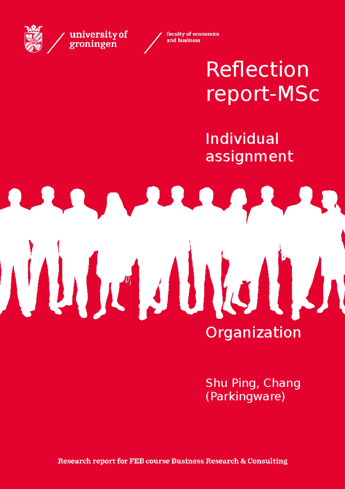 Template Individual Reflection Report for MSc students(1) - Relection ...