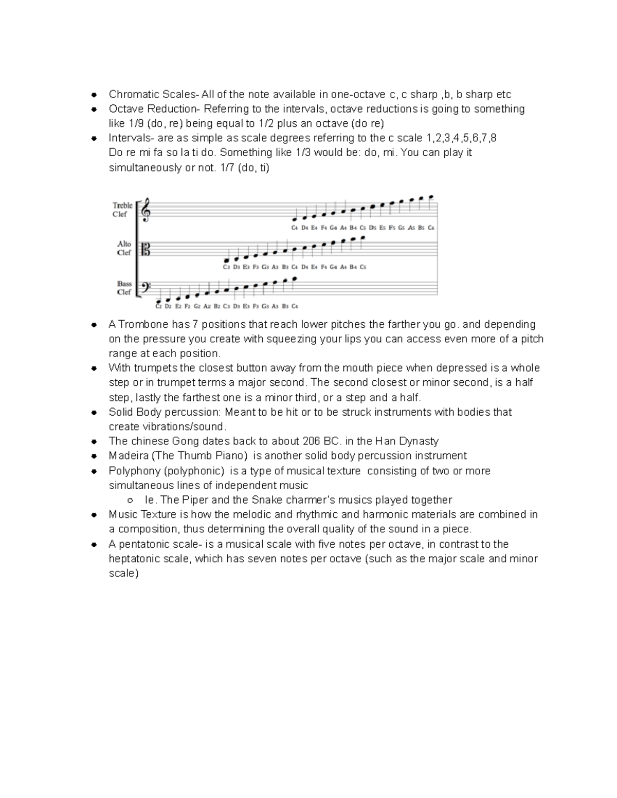 Music Appreciation Notes #3 Ancient Music - Chromatic Scales- All of ...