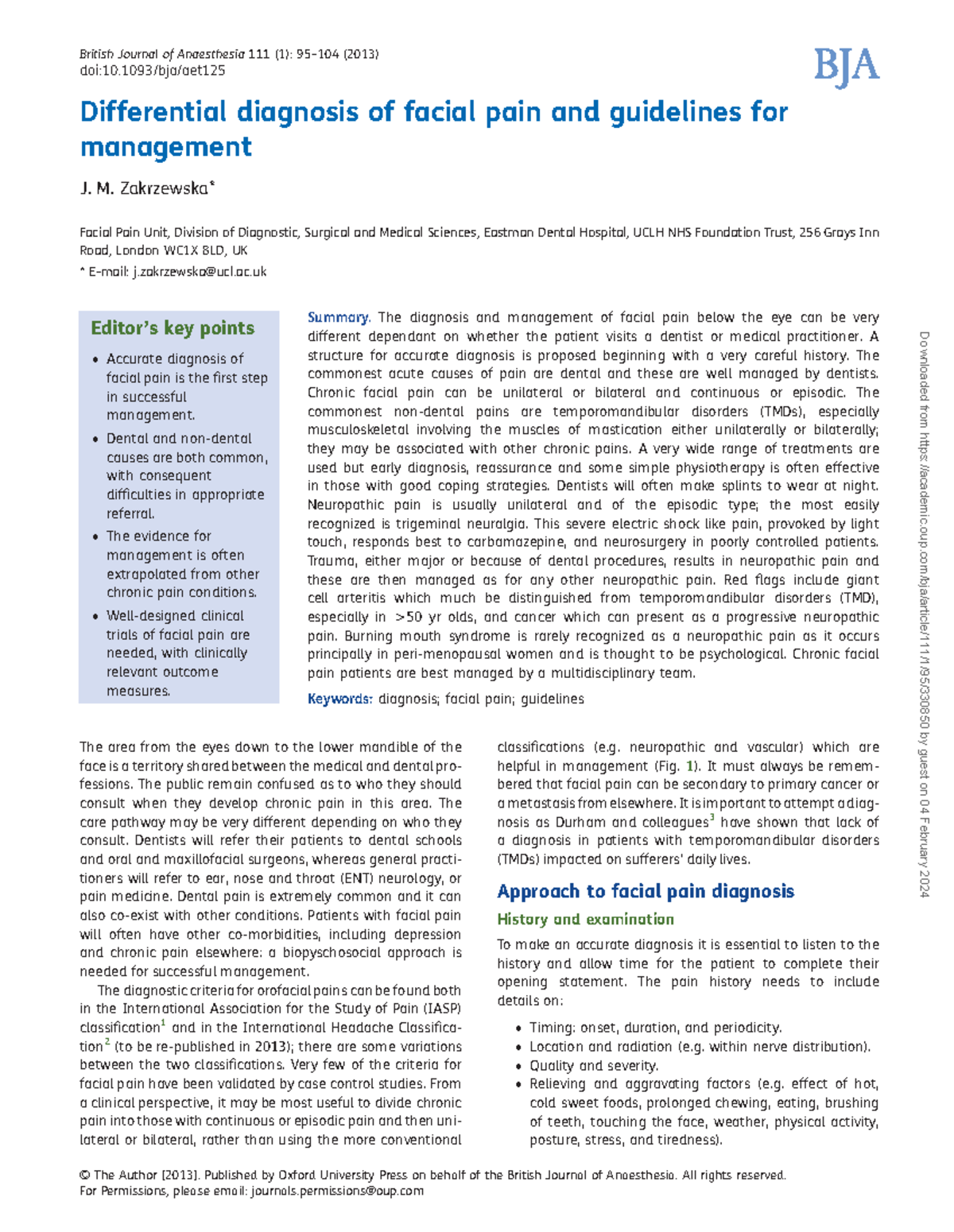 Diagnostico diferencial dolor facial - Differential diagnosis of facial ...