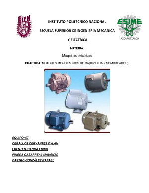 Practica 2 maquinas electricas - Universidad Autónoma de Nuevo León Facultad de Ingeniería ...