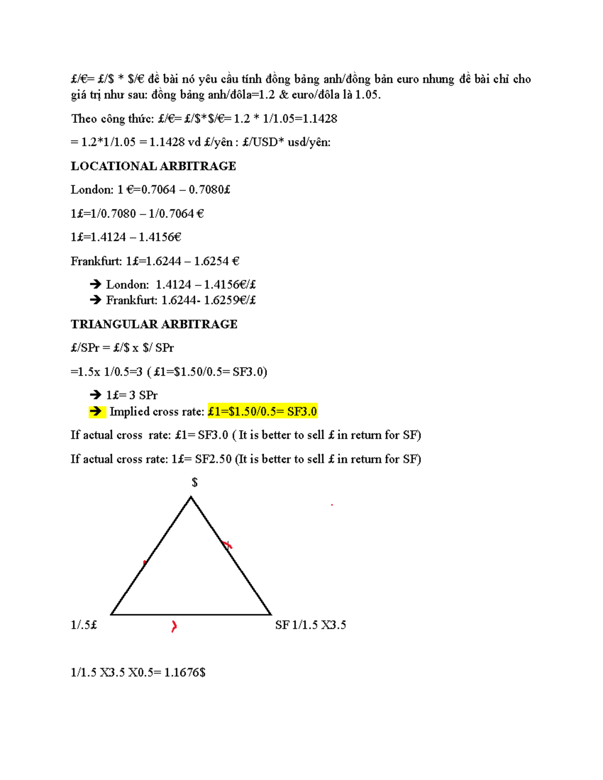 ÔN THI KT MÔN - kkkk - £/€= £/$ * $/€ đề bài nó yêu cầu tính đồng bảng anh/đồng bản euro nhưng ...