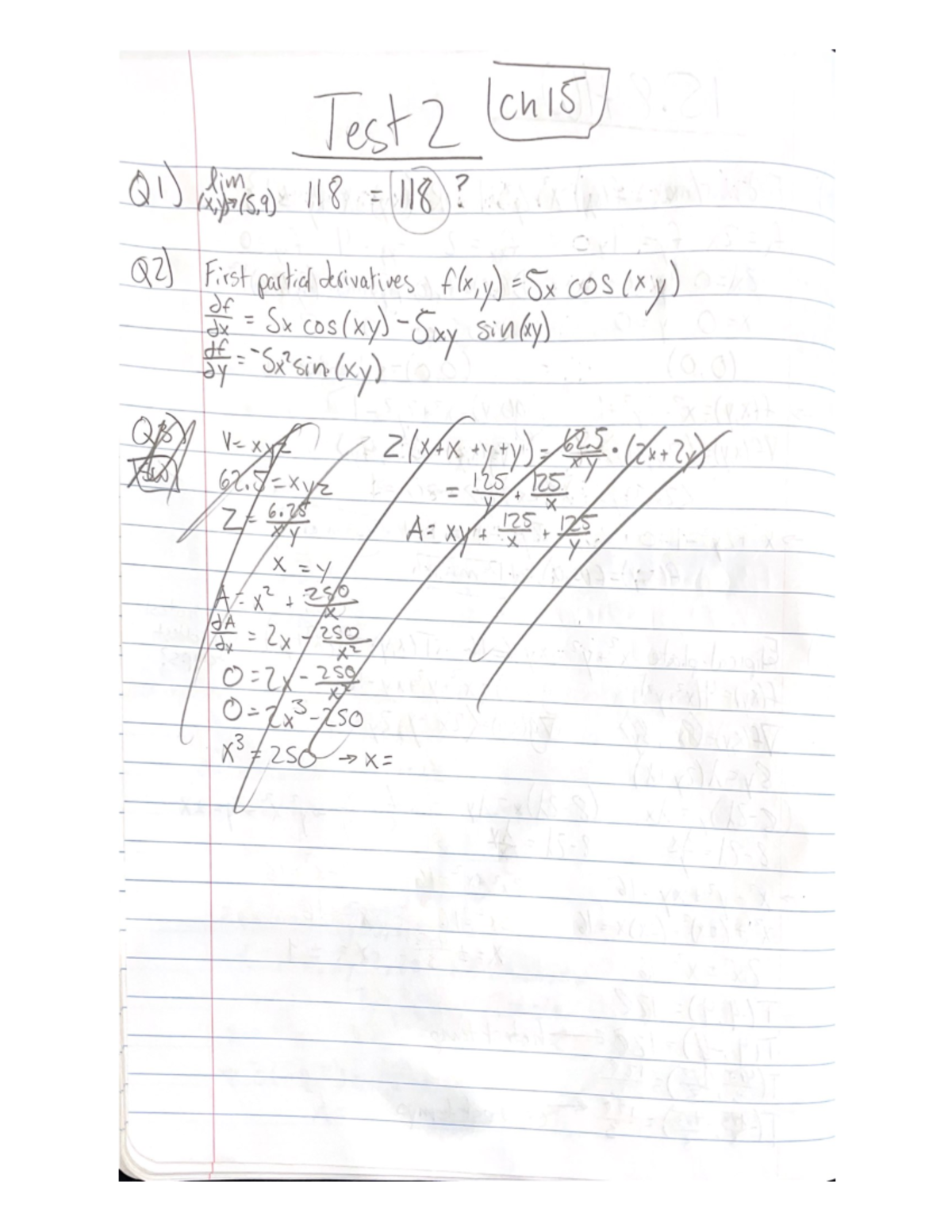 Test 2 - Norwalk community college Calculus 3 GABRIEL ADAMEK - MAT 268 ...