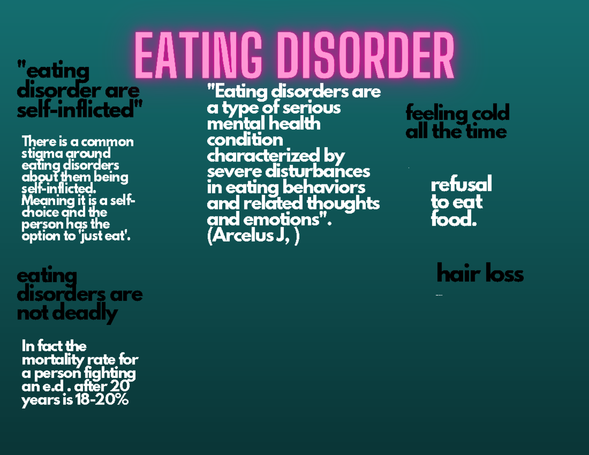 Eating disorders are self inflicted - "eating disorder are self ...