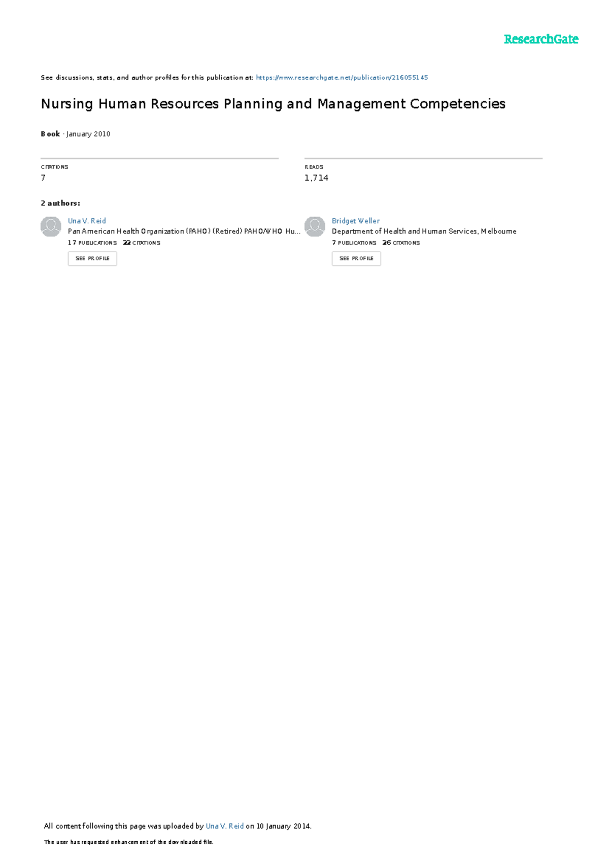 Nursing Human Resources Planning and Management Competencies - Master ...