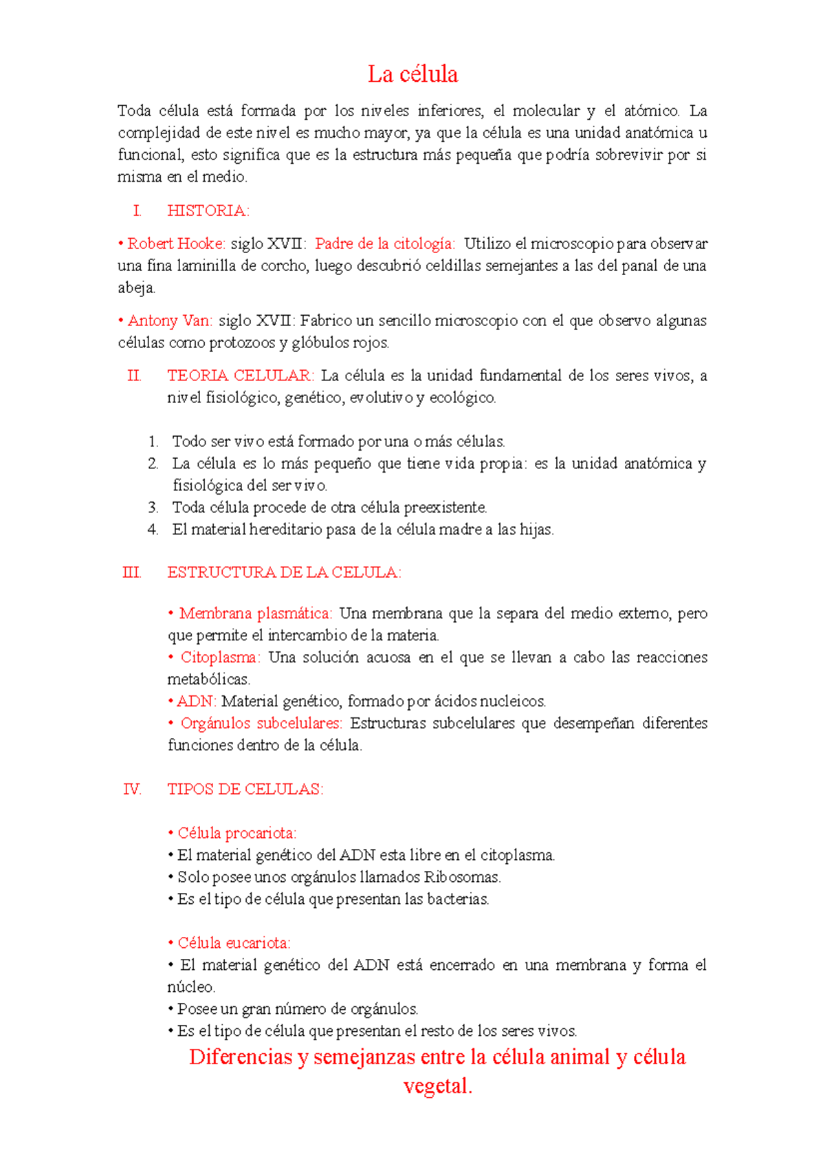 Examen biologia - ........................................ - La célula ...