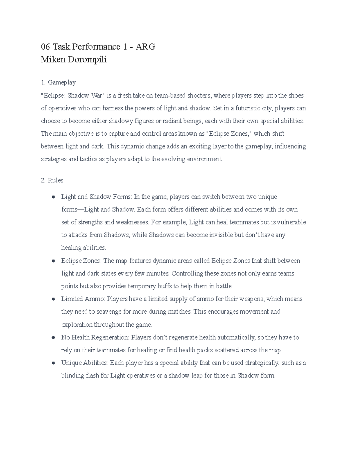 06 Task Performance 1 - ARG - 06 Task Performance 1 - ARG Miken ...