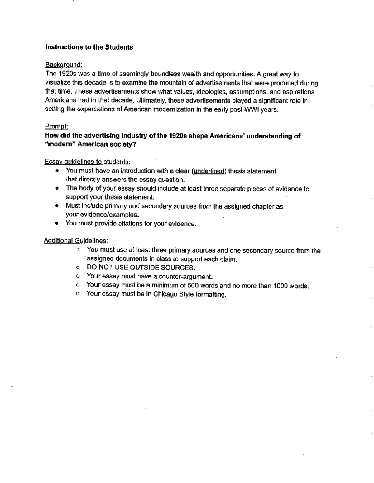 Dual Credit Spring Essay - Studocu