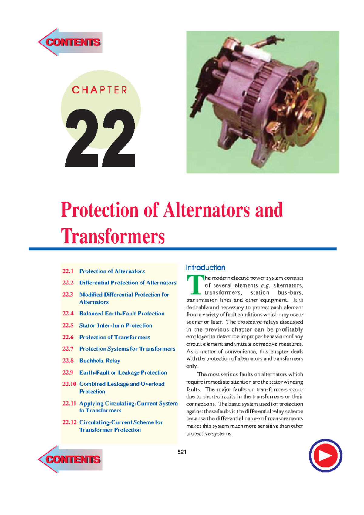 Working producre of transformer - Protection of Alternators and ...