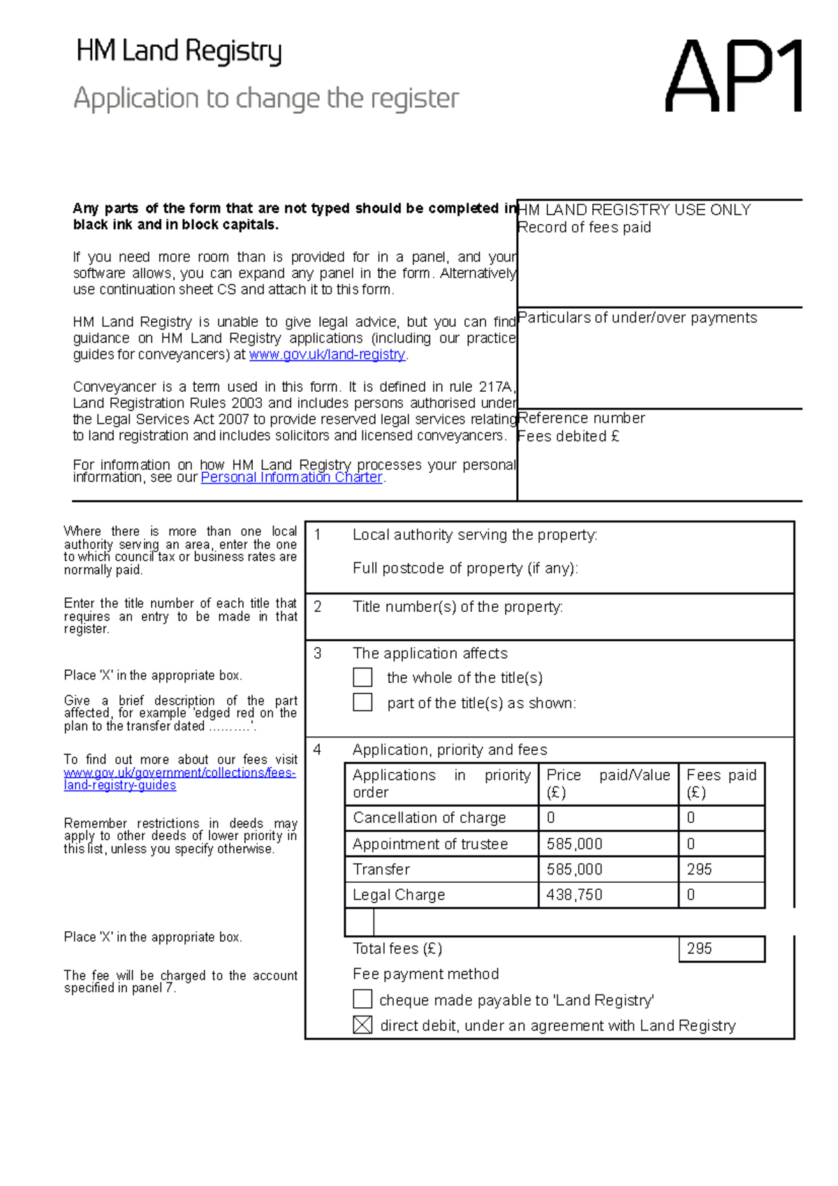 RE WS 9 AP1 form - Any parts of the form that are not typed should be ...