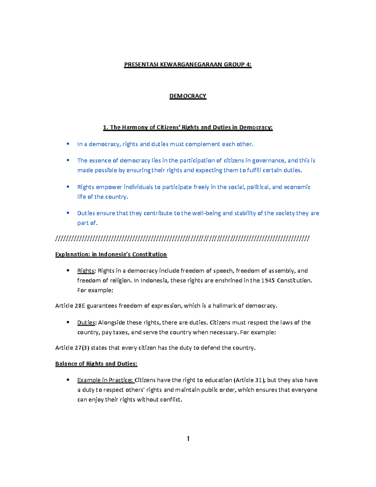 Presentation - This about the Democracy Lesson in the Citizenship ...