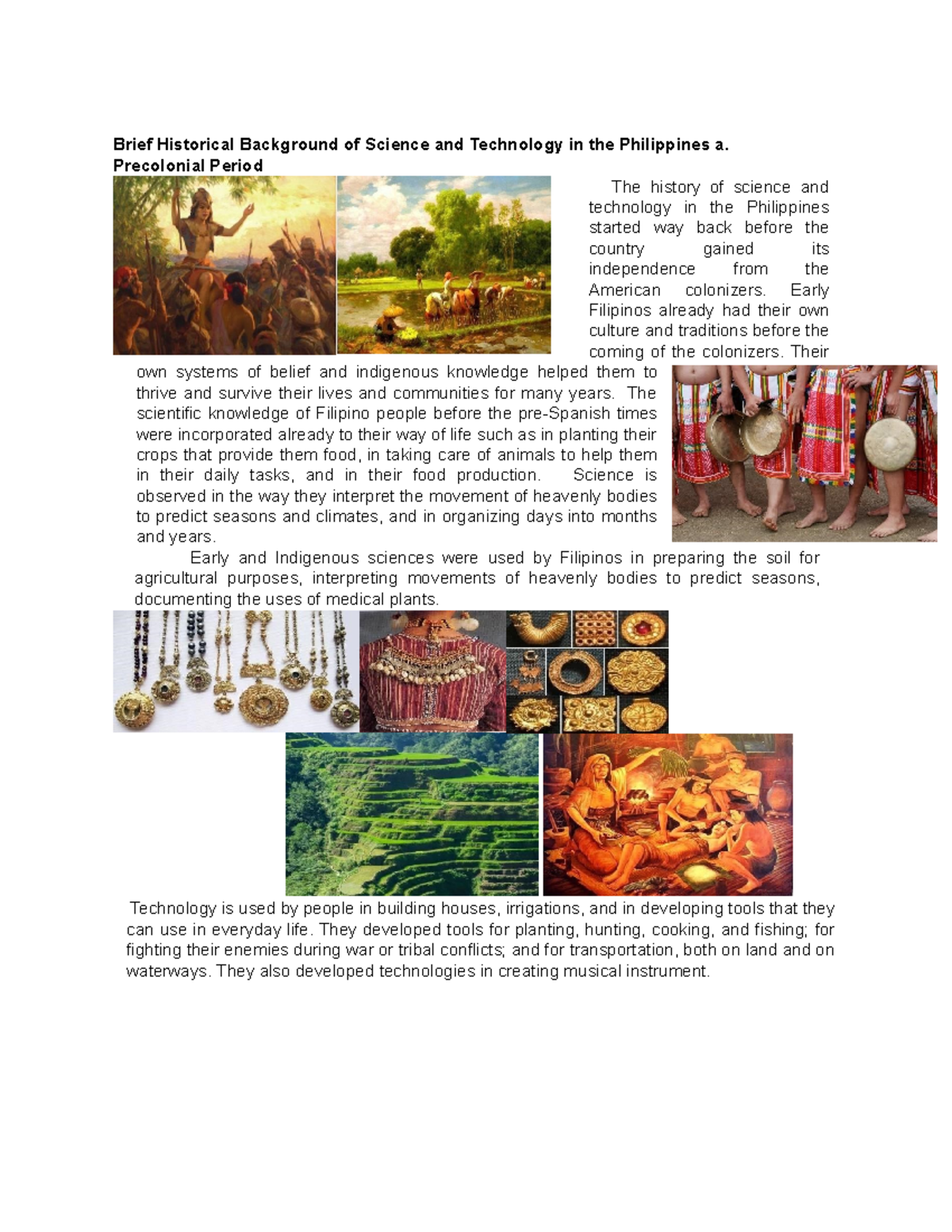 IM-6 Science, Technology And Society - Brief Historical Background of ...