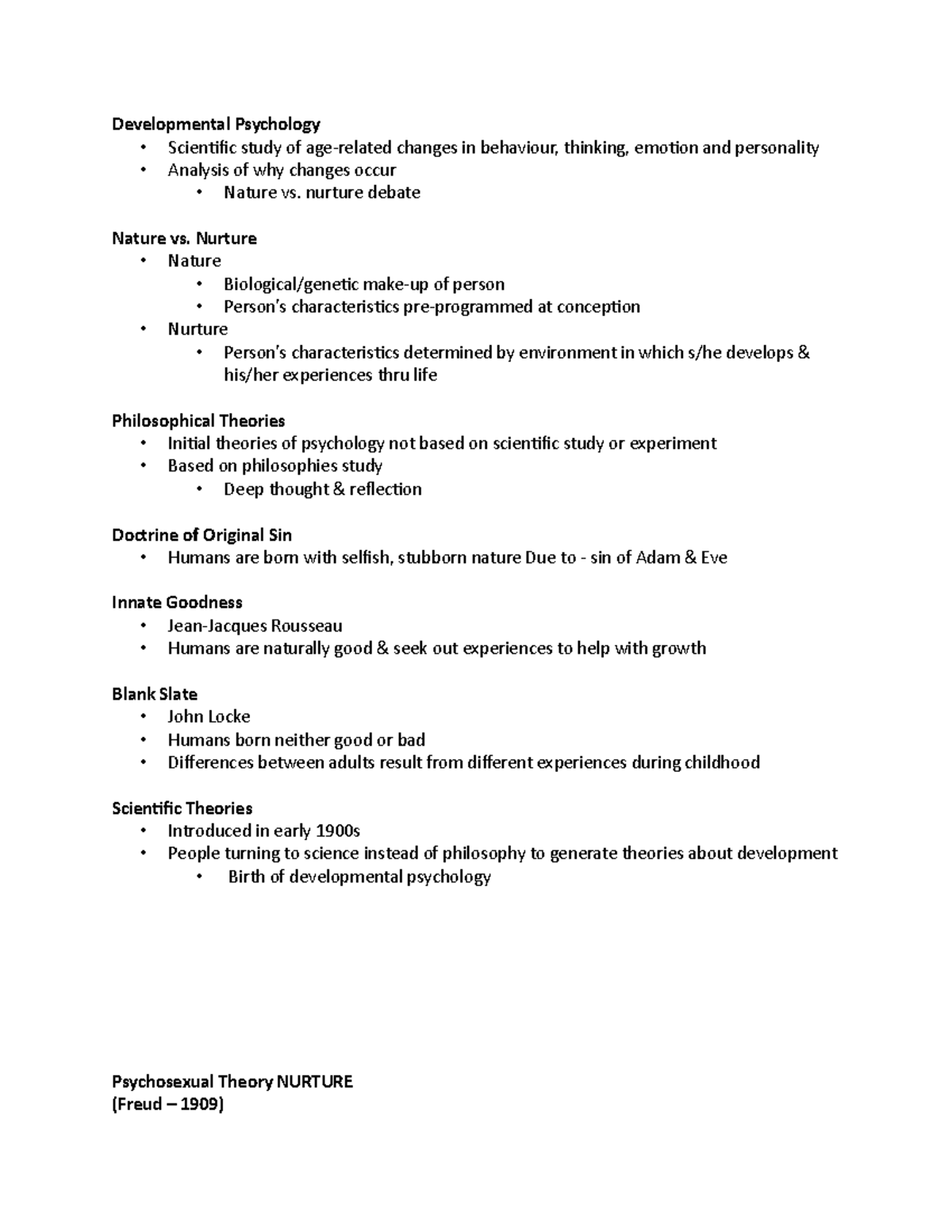 Developmental Psychology - nurture debate Nature vs. Nurture - Nature ...