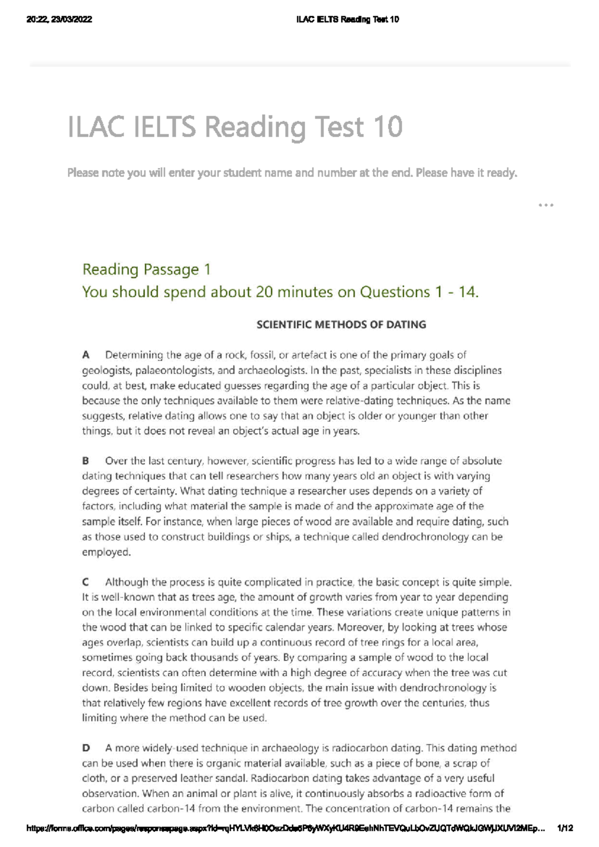 ILAC Ielts Reading Test 10 - TCH2002 - Studocu