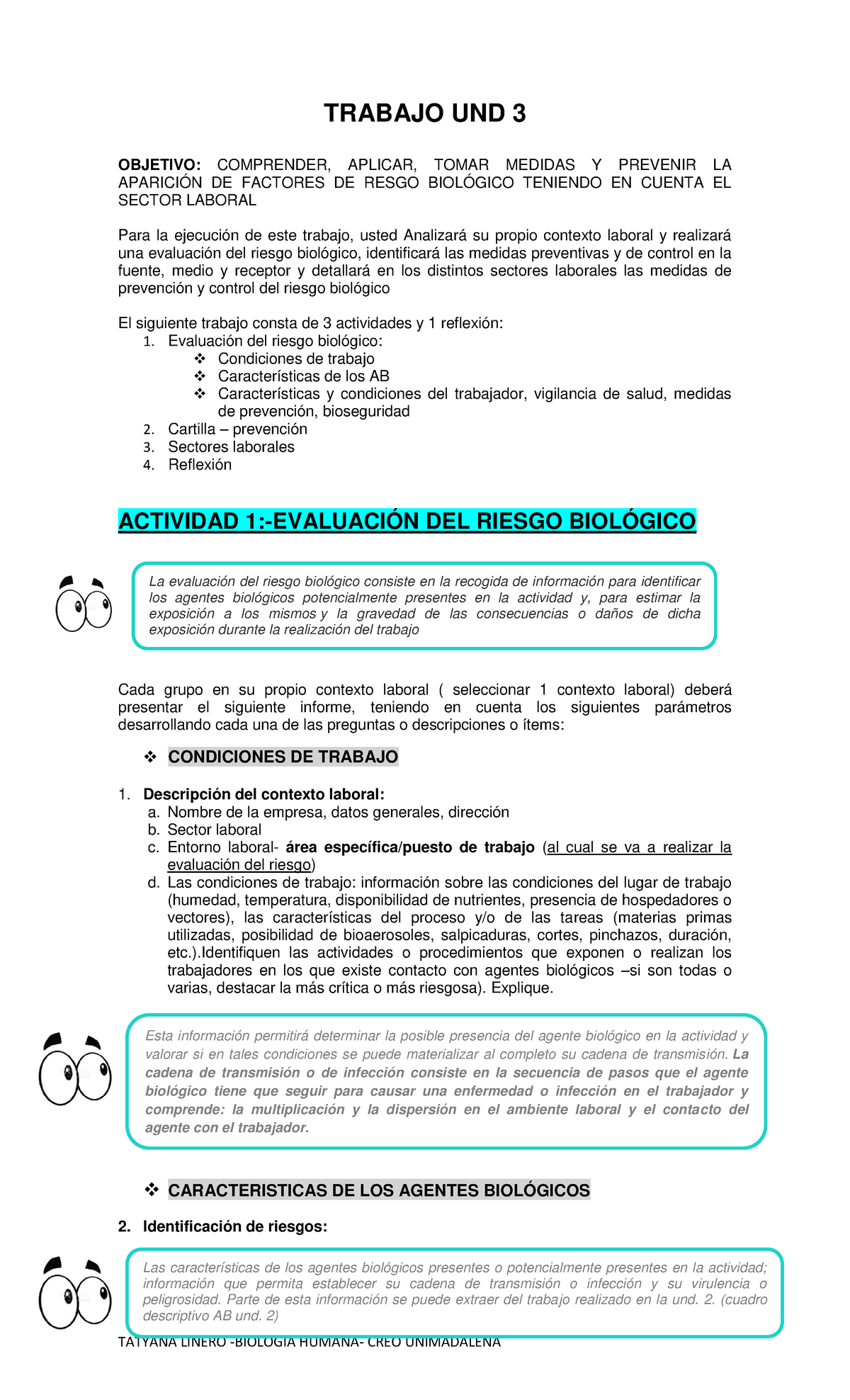 Trabajo UND 3 - Hsjdje - TRABAJO UND 3 OBJETIVO: COMPRENDER, APLICAR ...