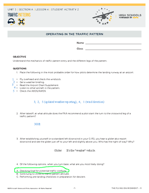 AE 1.2.5 Aerodynamic Forces - PLTW ENGINEERING Activity 1. Aerodynamic ...