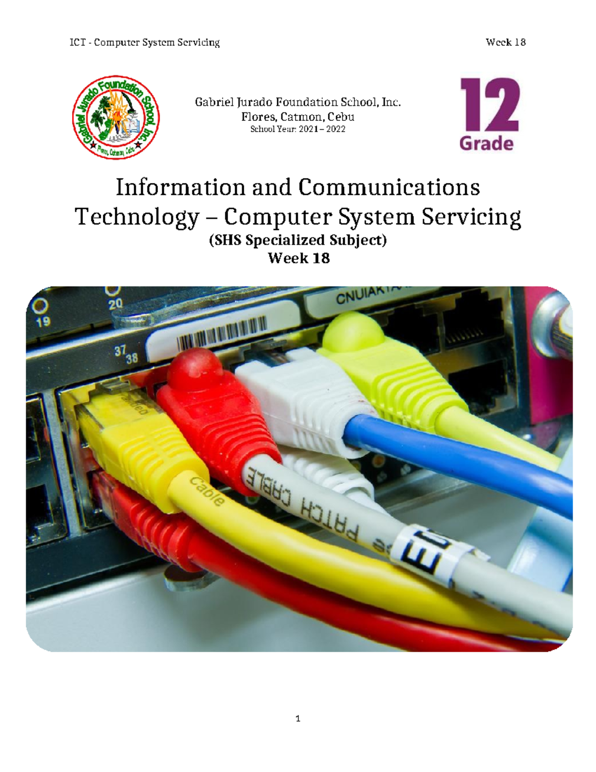 WEEK 17 - Unshielded Twisted PAIR (UTP) Cable - Gabriel Jurado ...