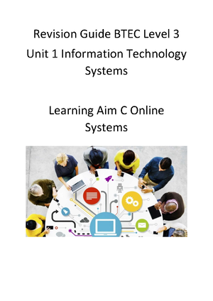 Sample assessment material Unit 1 Information Technology Systems - Pearson BTEC Level 3 National ...