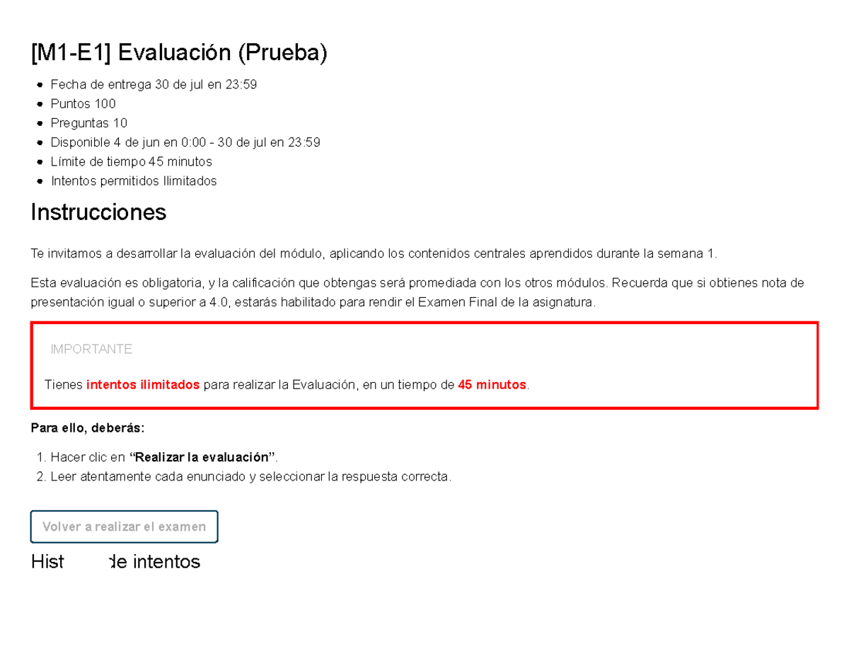 [M1-E1] Evaluación (Prueba) Psicología DEL Trabajo Y Organizaciones 1 - [M1-E1] Evaluación ...