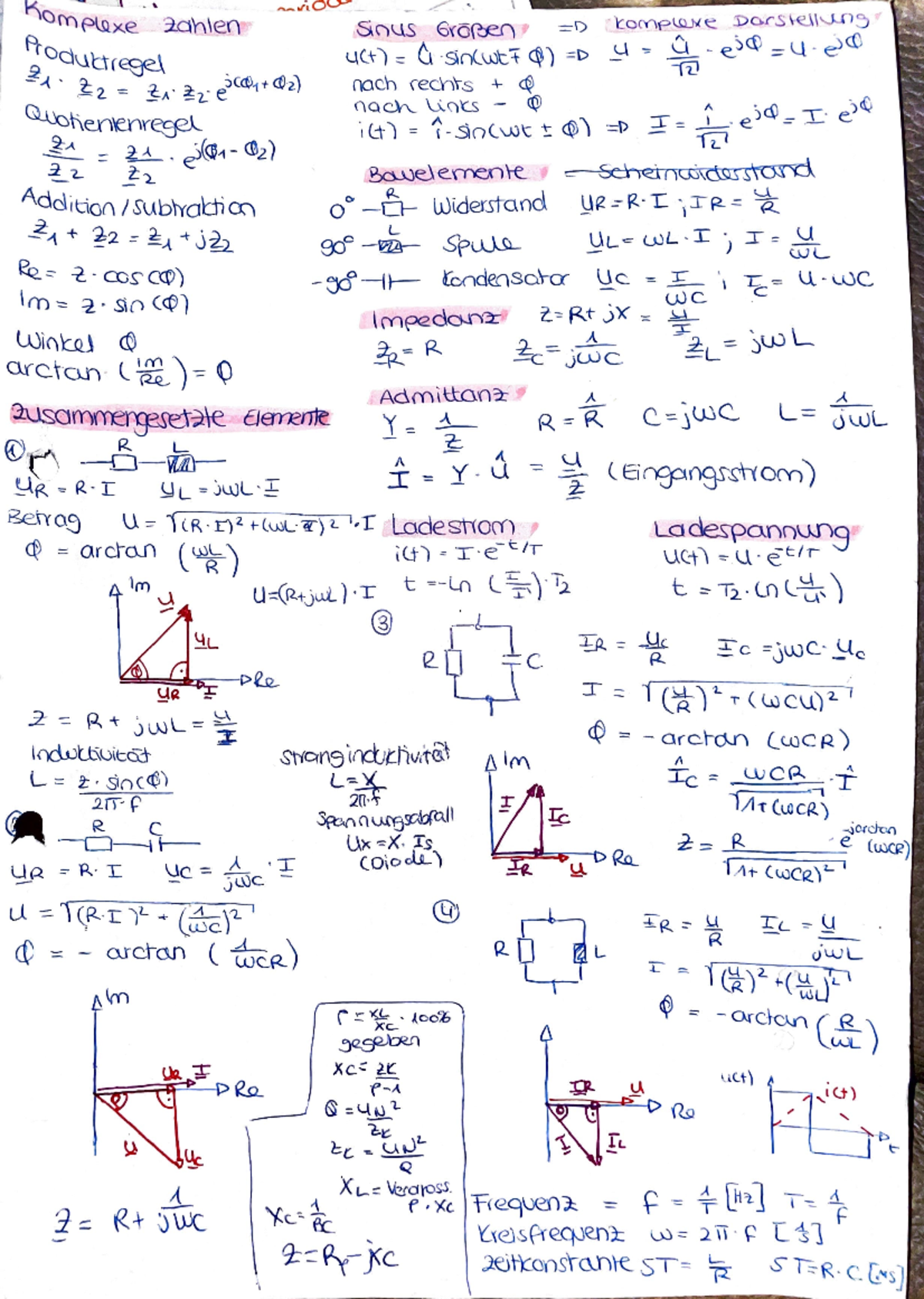 ET2 Neu Formelsammlung - Grundlagen der Elektrotechnik 2 - Studocu