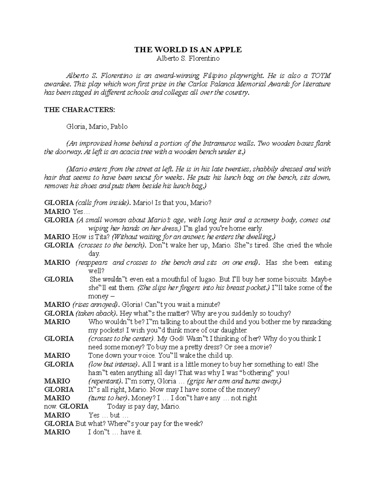 THE World IS AN Apple script - THE WORLD IS AN APPLE Alberto S ...