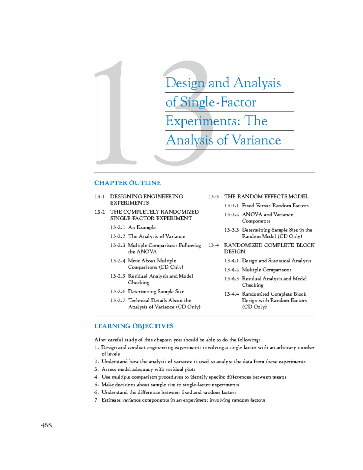 Engineering Data Analysis for CE Students - 468 13-1 DESIGNING ...