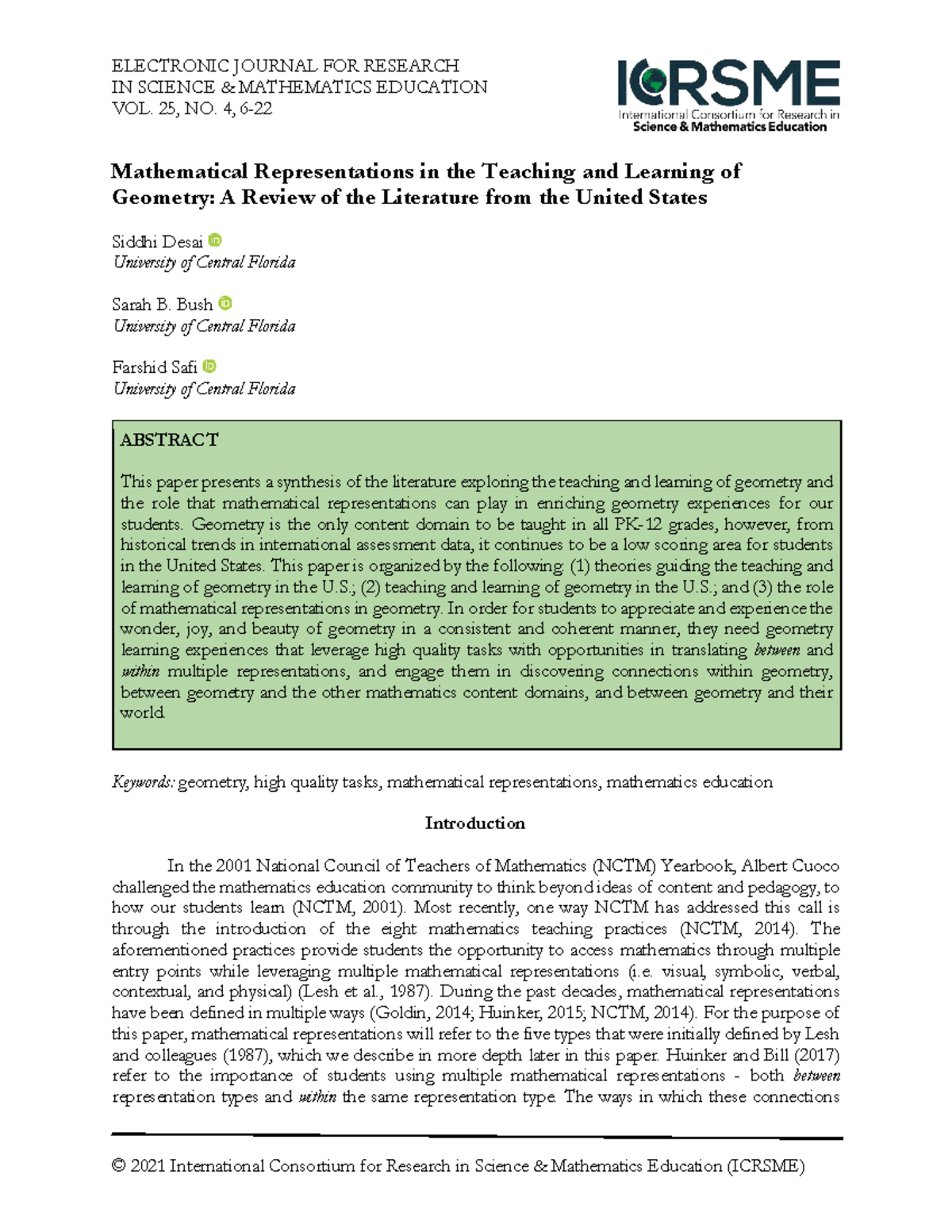 Representation rrl( foreign) - ELECTRONIC JOURNAL FOR RESEARCH IN ...