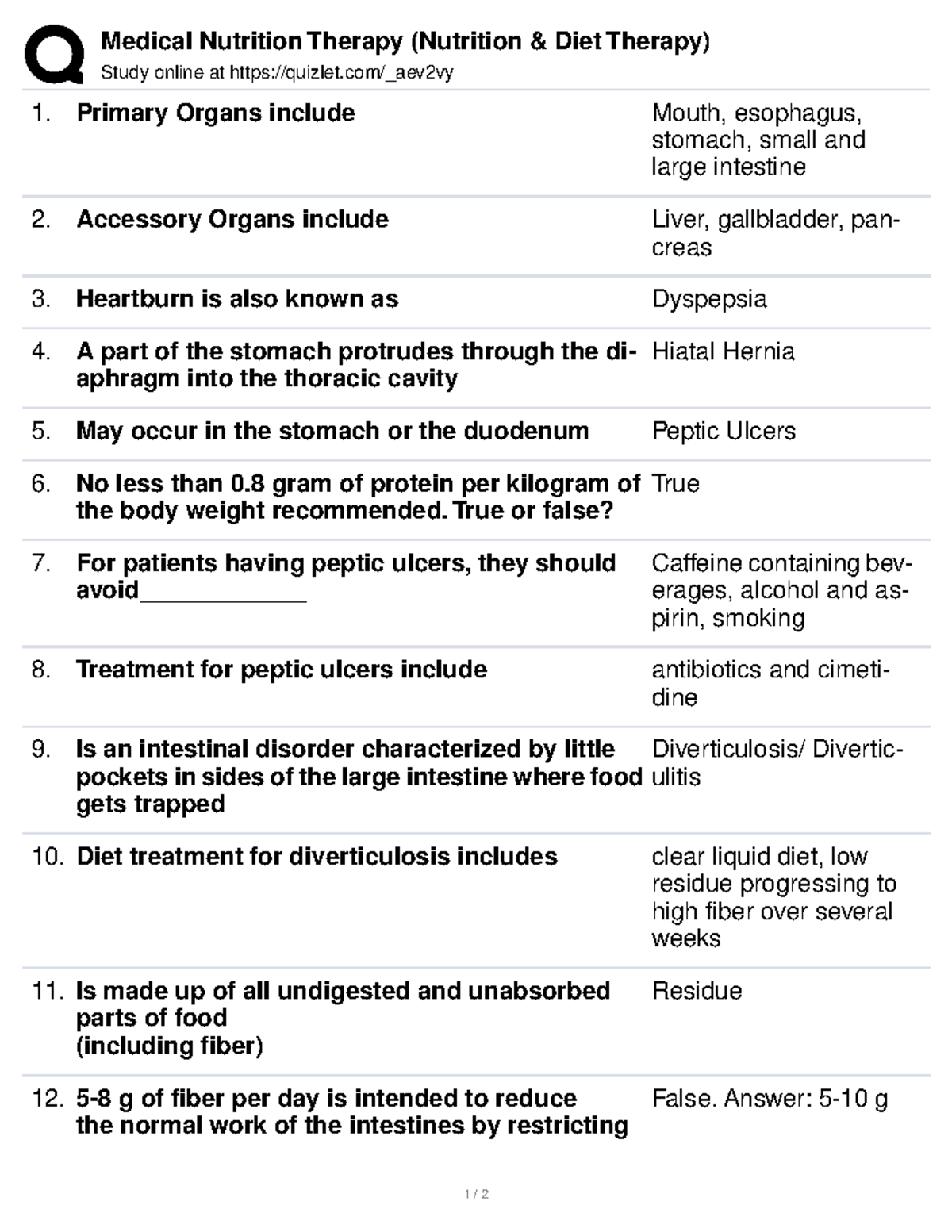 Medical Nutrition Therapy (Nutrition Diet Therapy) - Medical Nutrition ...