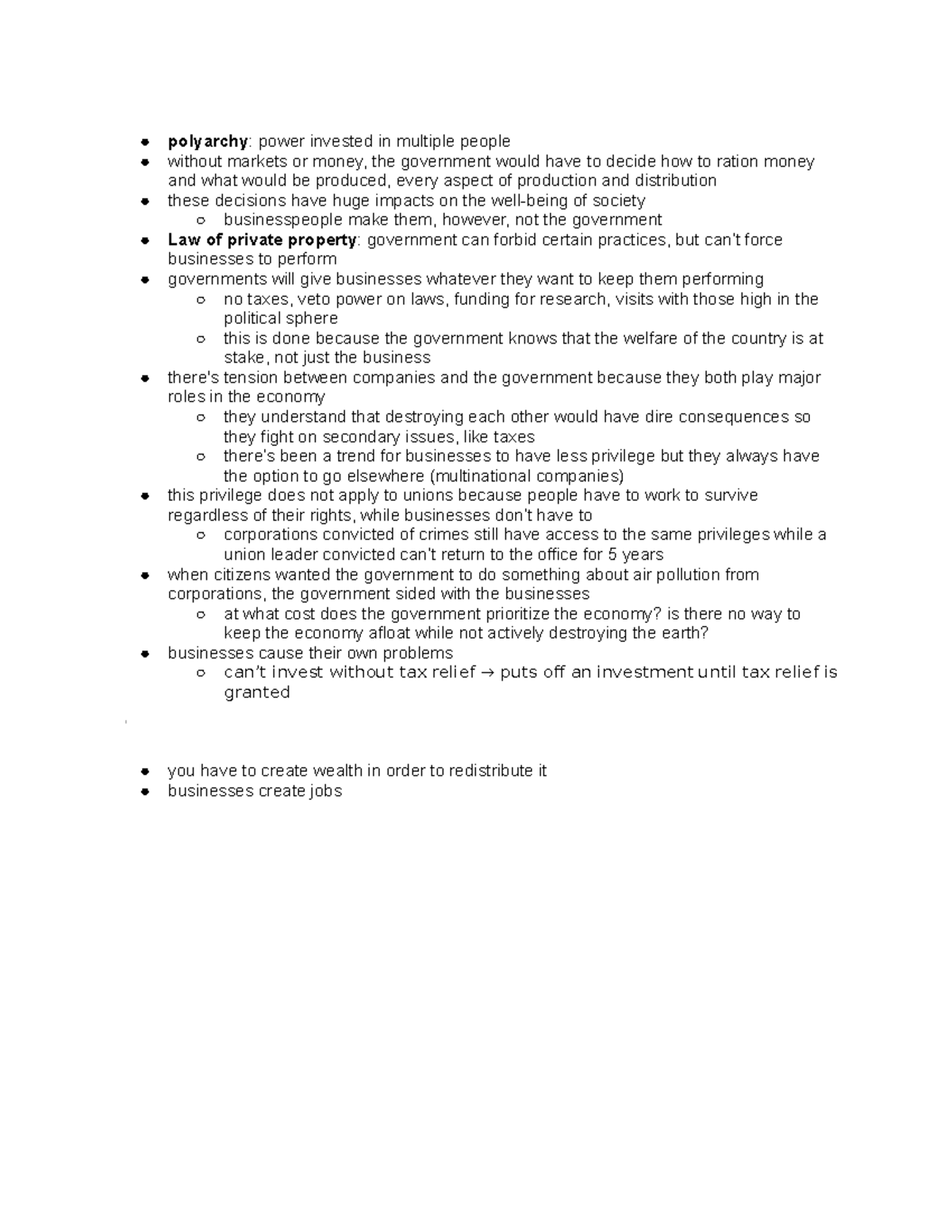 Charles Lindblom, “The Privileged Position of Business” - polyarchy ...