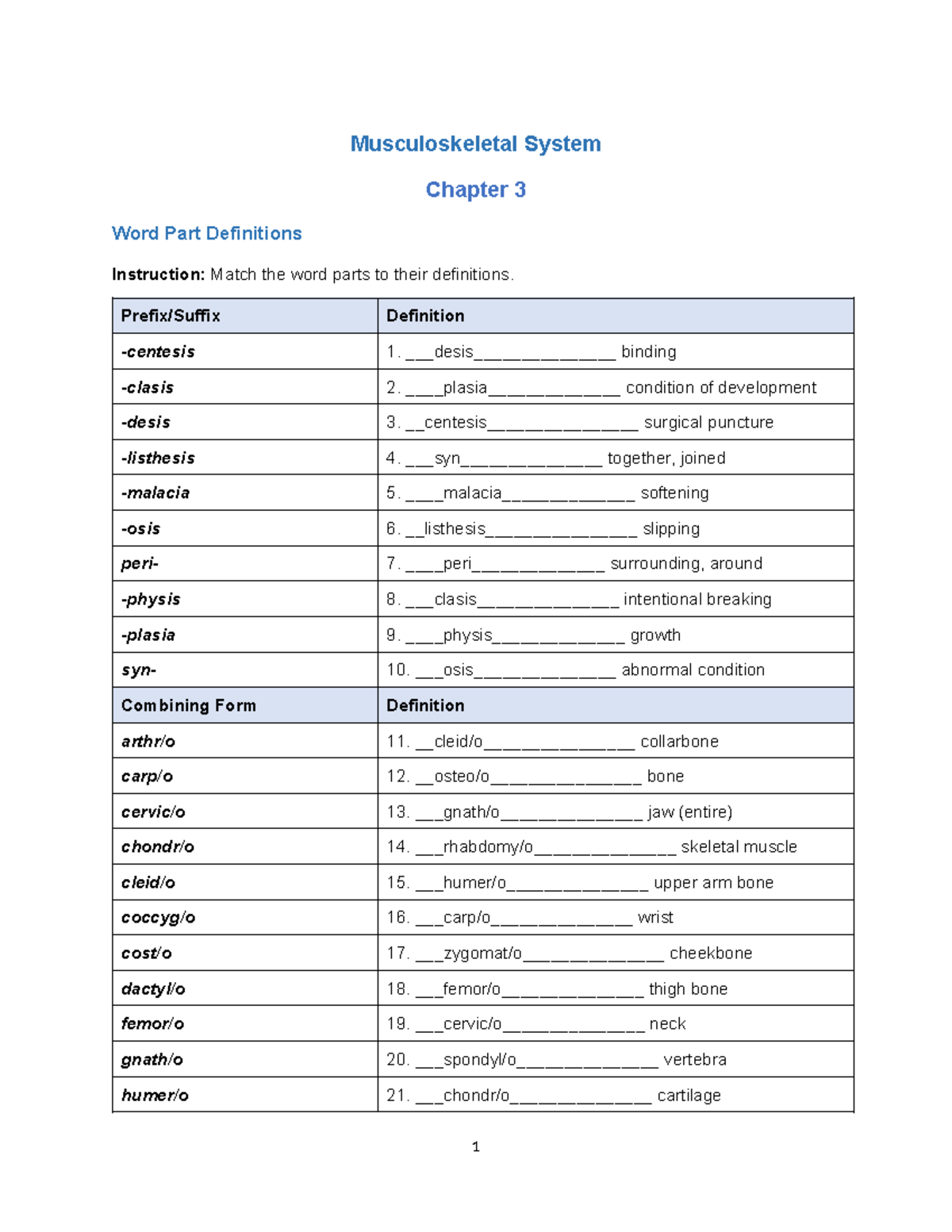 AHP105 Wk2 Assn Bvaldez 10152023 - Musculoskeletal System Chapter 3 ...