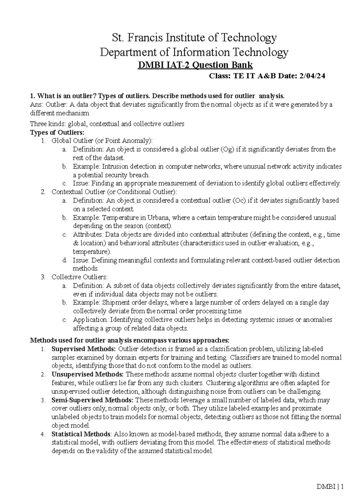 IAT2 DBMI - DMBI module 4 to 6 - St. Francis Institute of Technology ...