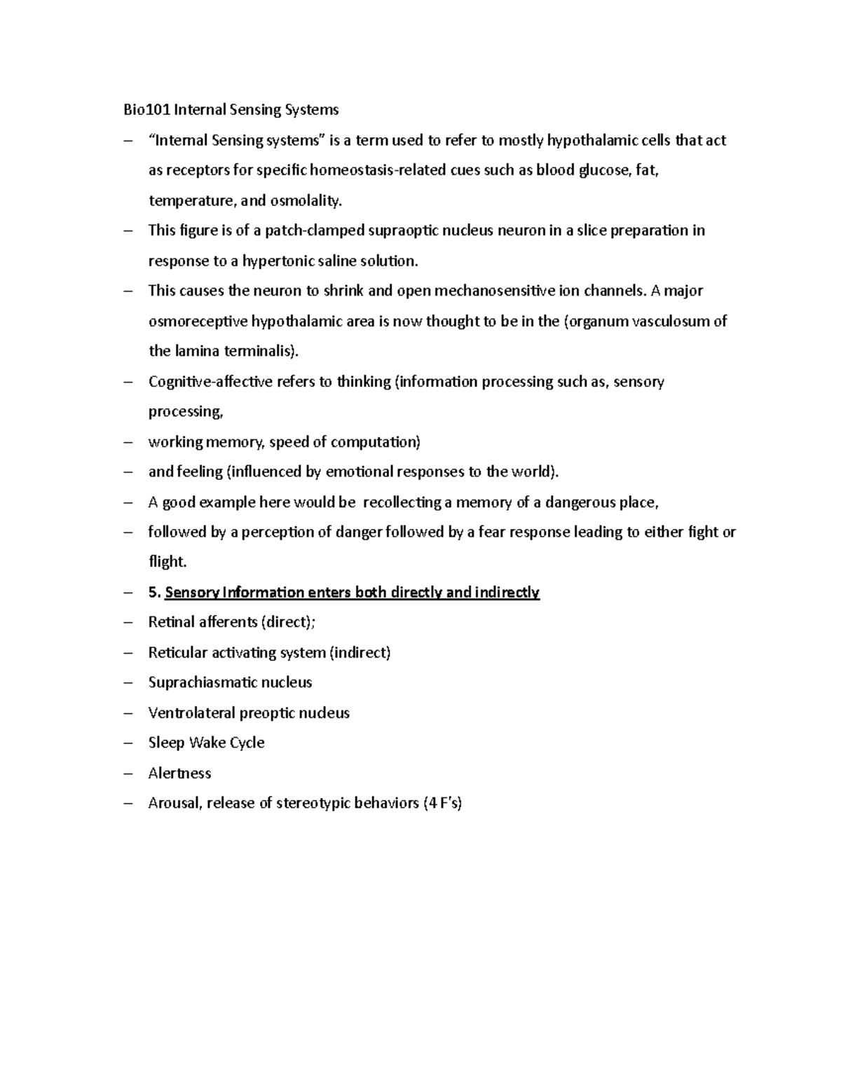 Bio101 Internal Sensing Systems - Bio101 Internal Sensing Systems ...